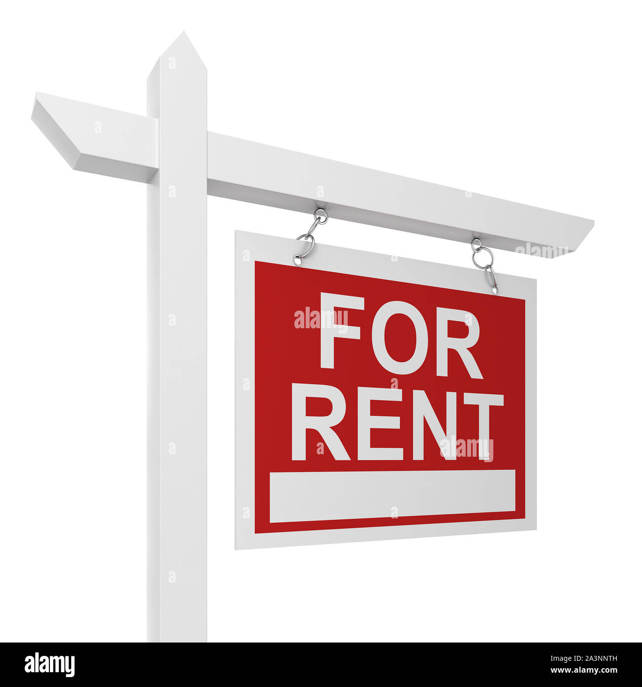House for rent sign. 3d illustration isolated on white background Stock ...