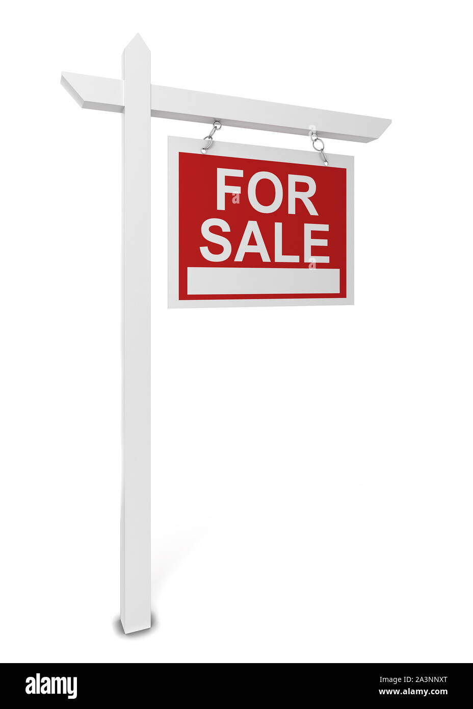 House for sale sign. 3d illustration isolated on white background Stock ...
