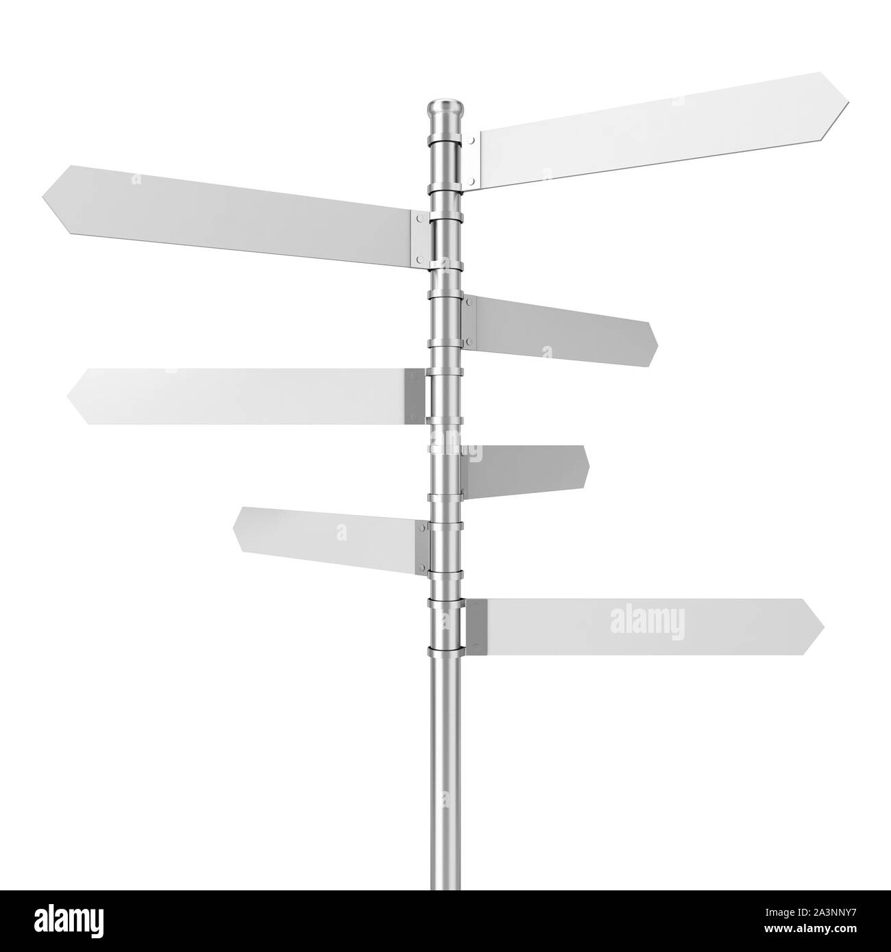 Directional signpost. 3d illustration isolated on white background ...