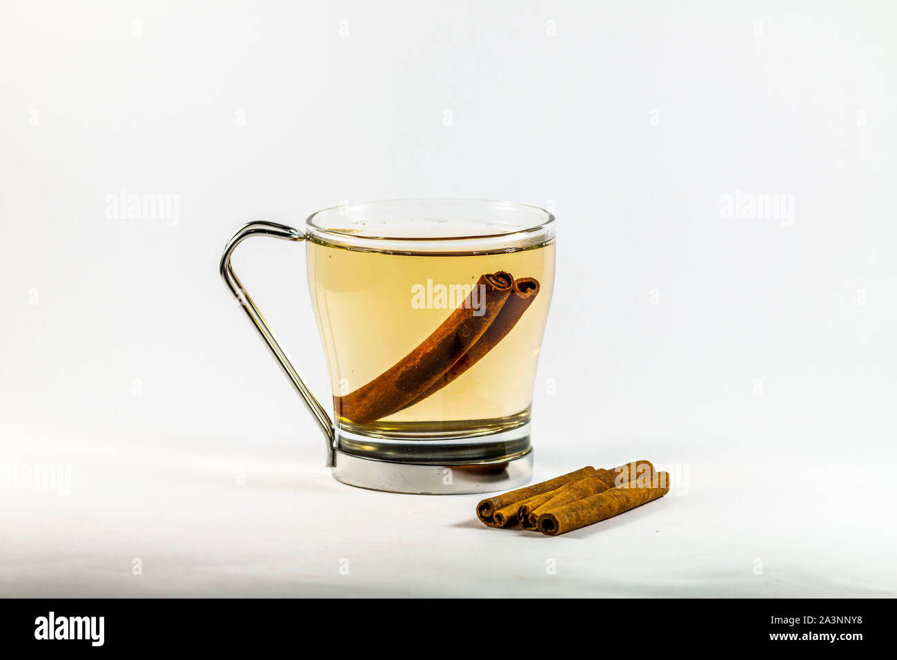 Natural cinnamon tea in cup Stock Photo - Alamy