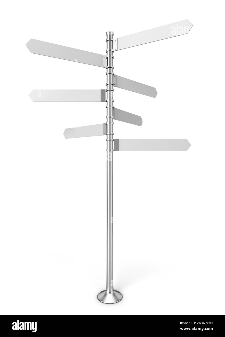 Directional signpost. 3d illustration isolated on white background ...