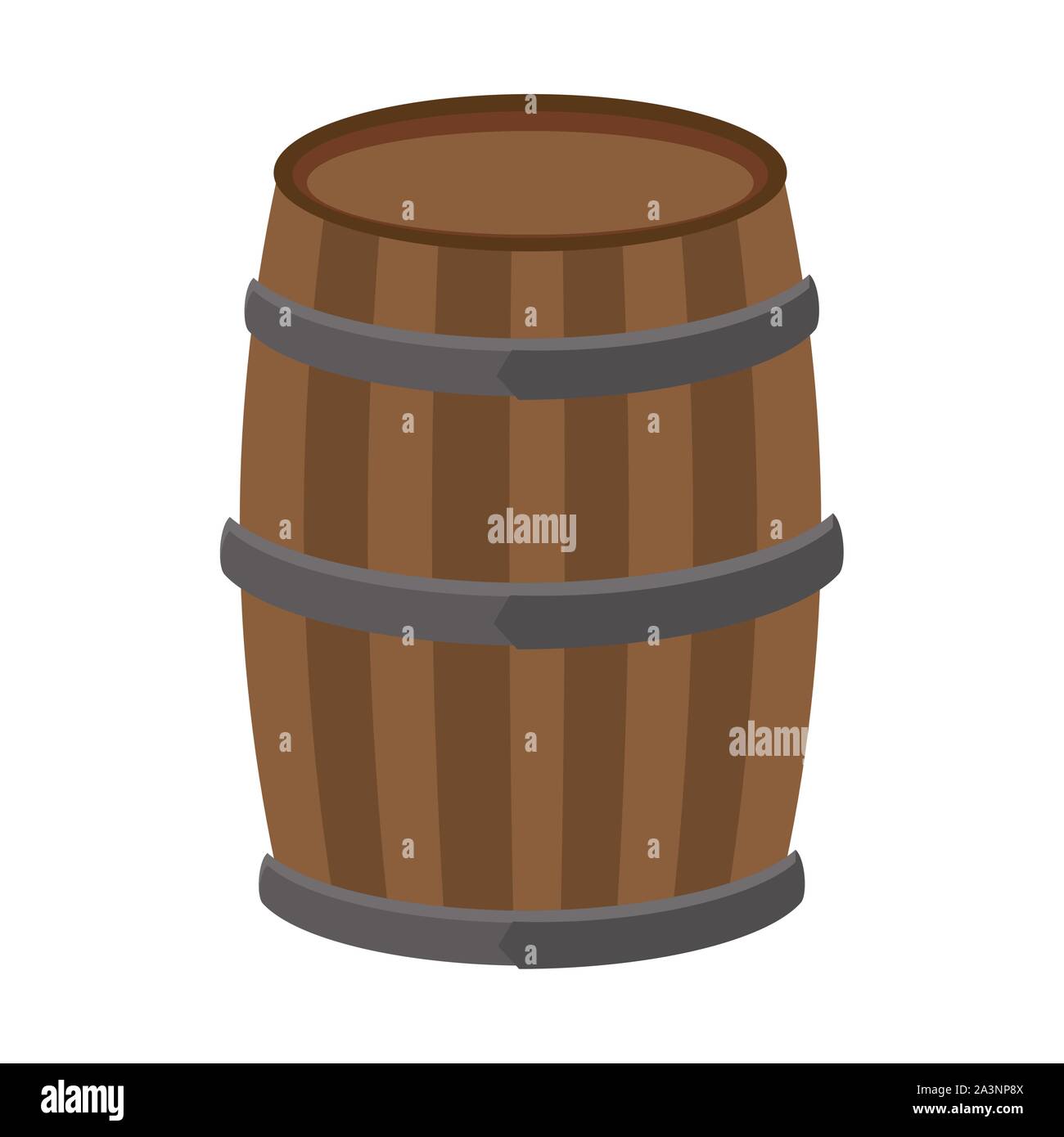 wooden barrel icon flat design Stock Vector Image & Art - Alamy