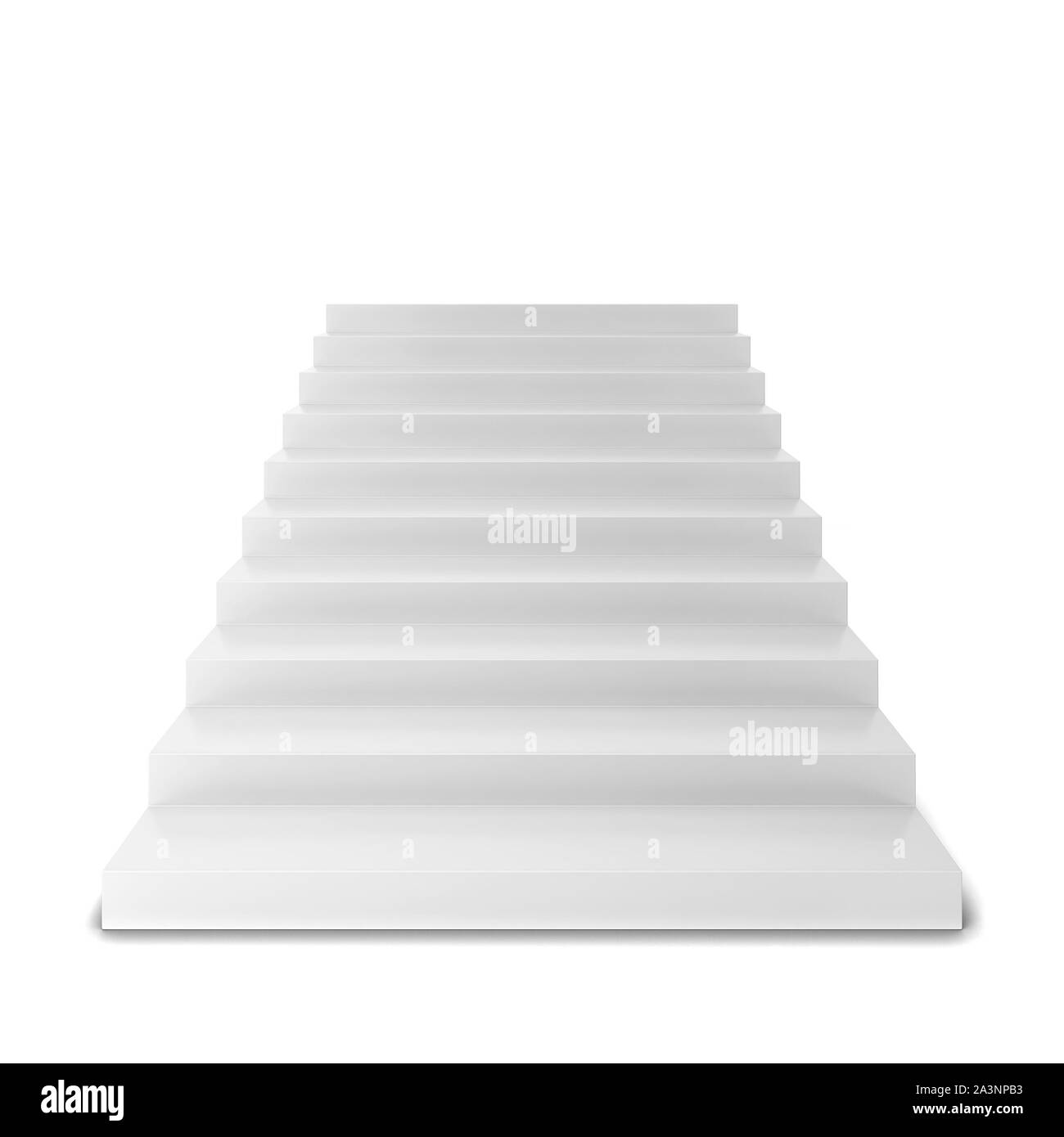 White stairs. 3d illustration isolated on white background Stock Photo ...