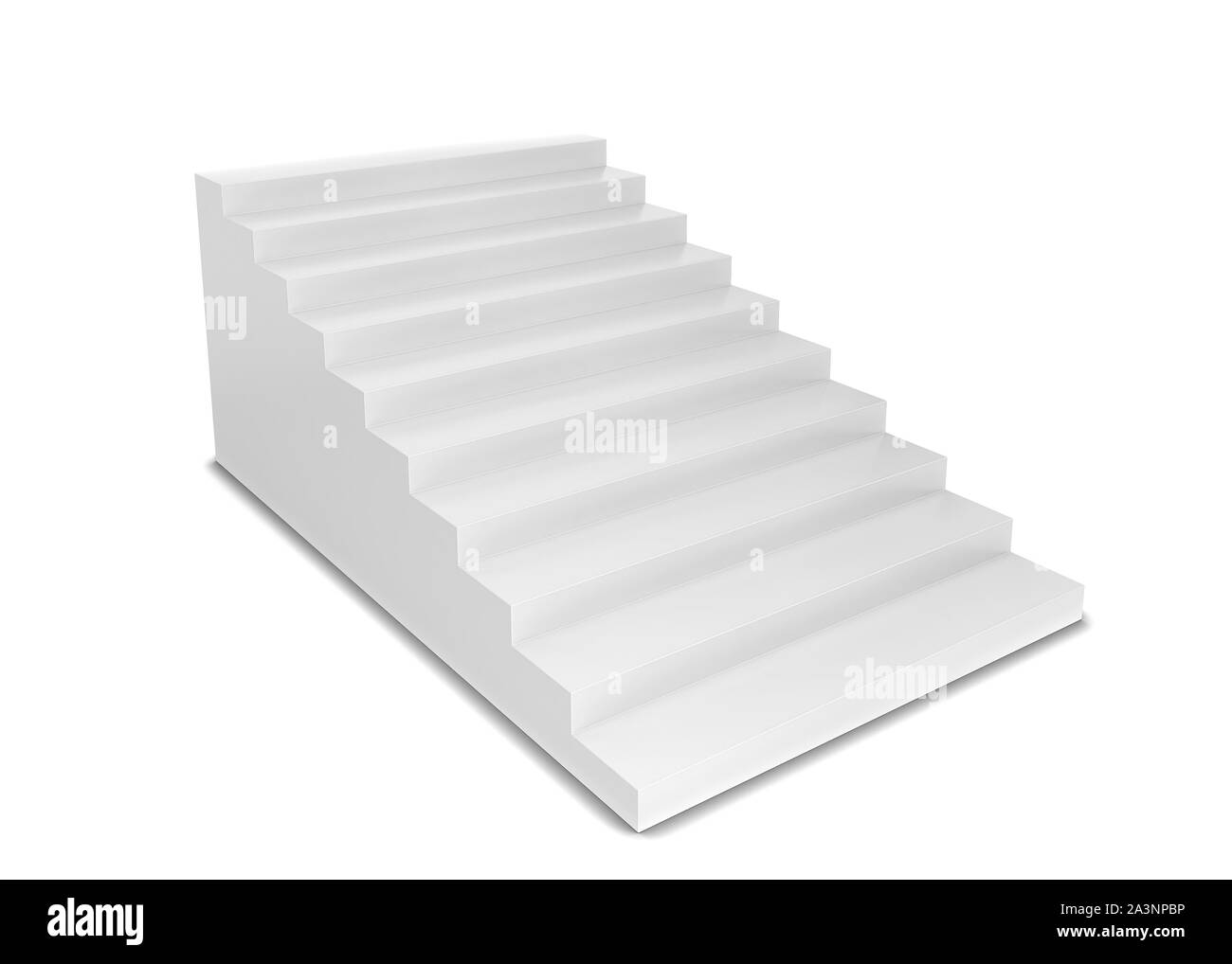 White stairs. 3d illustration isolated on white background Stock Photo ...