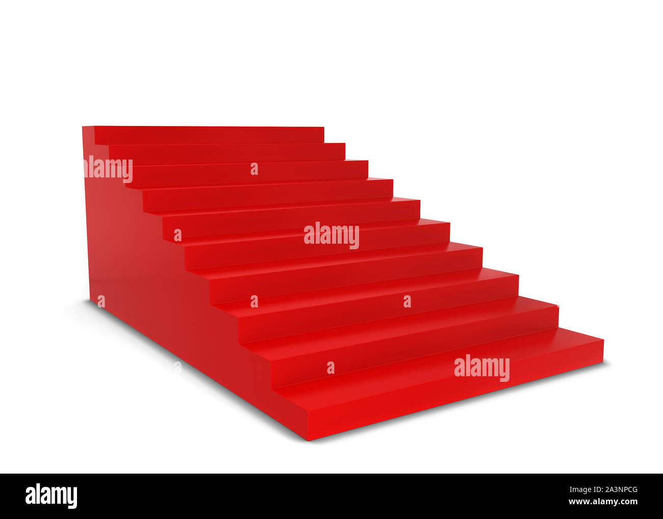 Red stairs. 3d illustration isolated on white background Stock Photo ...