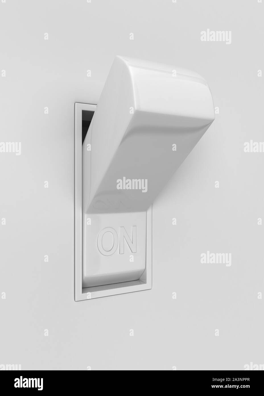 Light switch. 3d illustration isolated on white background Stock Photo ...