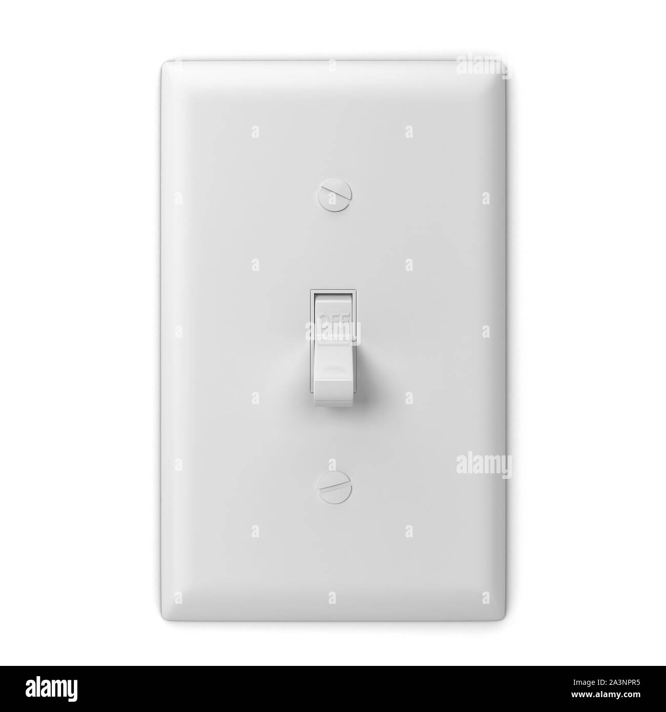 Light switch. 3d illustration isolated on white background Stock Photo ...
