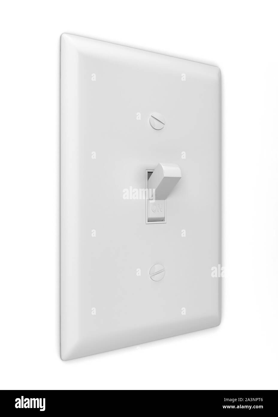 Light switch. 3d illustration isolated on white background Stock Photo ...