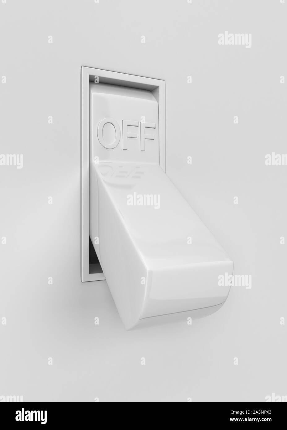 Light switch. 3d illustration isolated on white background Stock Photo ...
