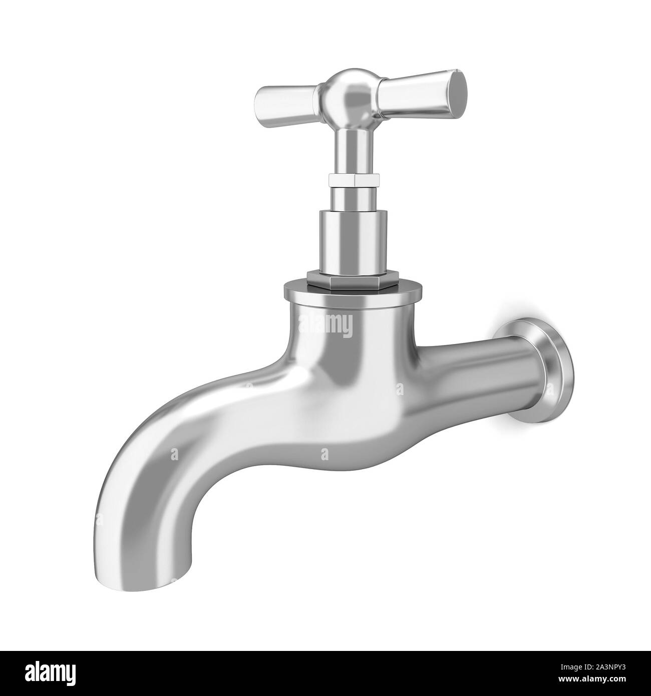 Water tap. 3d illustration isolated on white background Stock Photo - Alamy