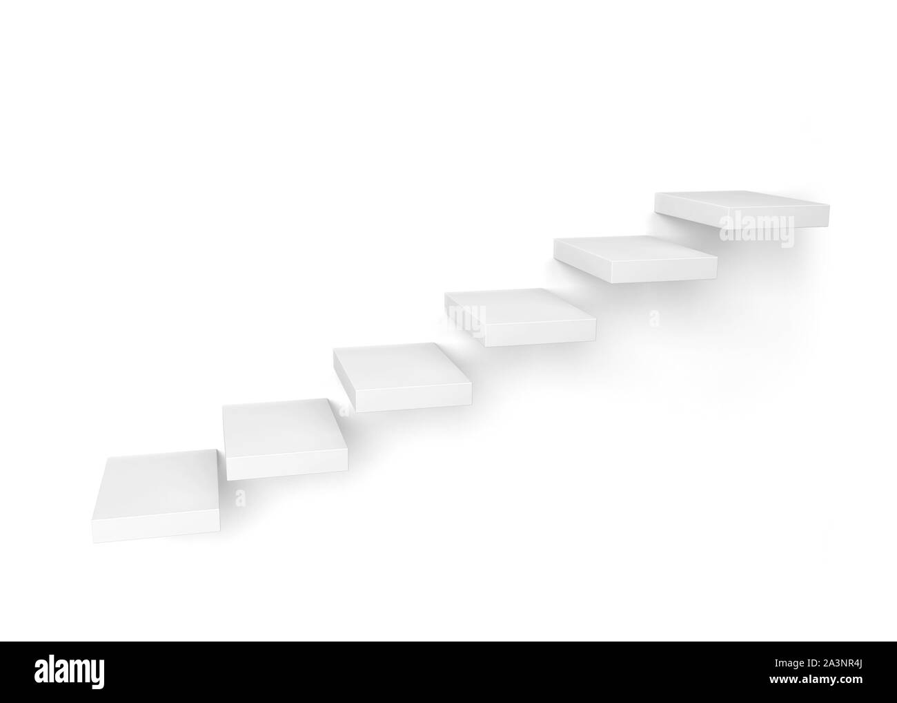 White stairs. 3d illustration isolated on white background Stock Photo ...