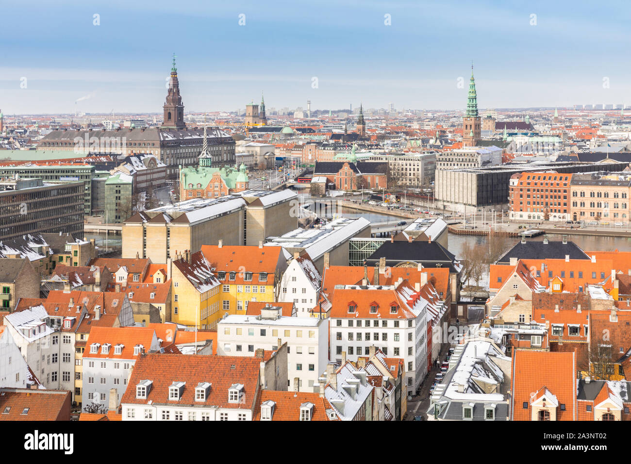 Aerial view of Copenhagen cityscape downtown Stock Photo - Alamy