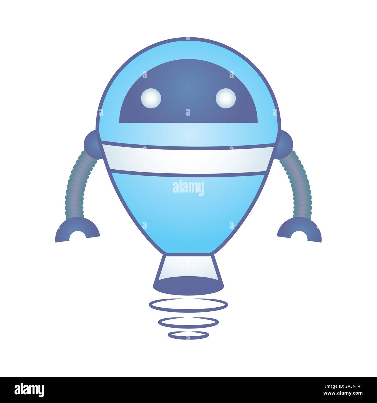 robot floating cyborg isolated icon Stock Vector Image & Art - Alamy