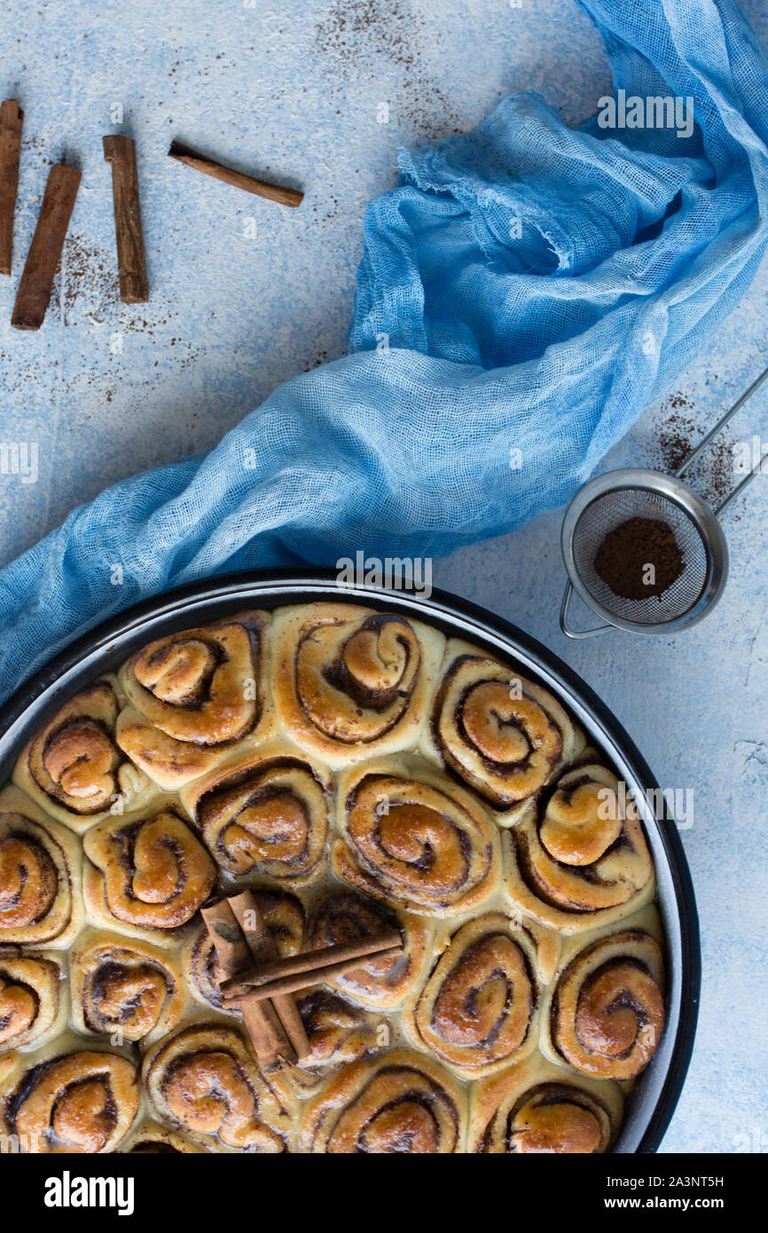 Overhead shot tasty cinnamon hi-res stock photography and images - Alamy