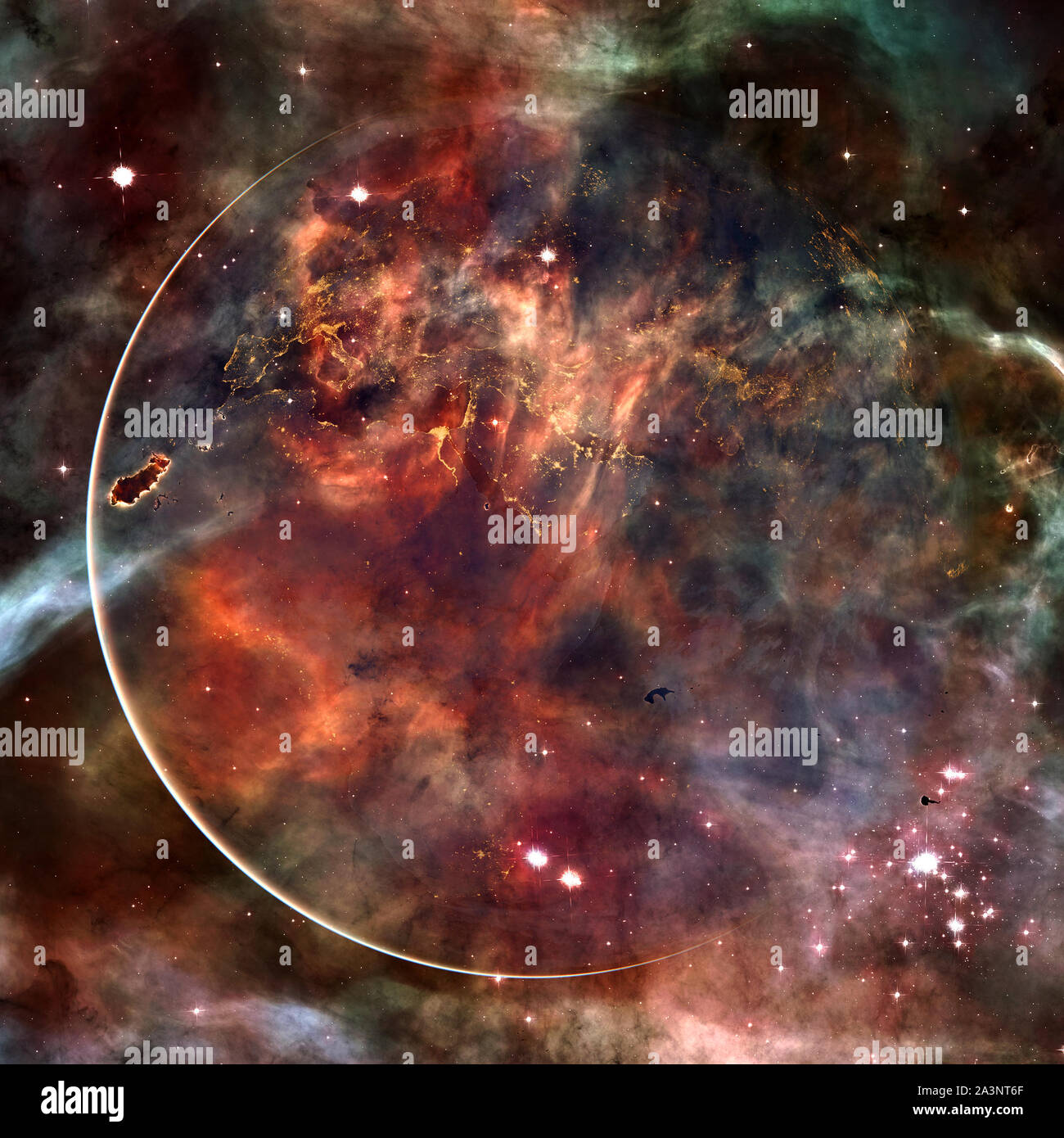 Beautiful view of earth from space. Elements of this image furnished by ...