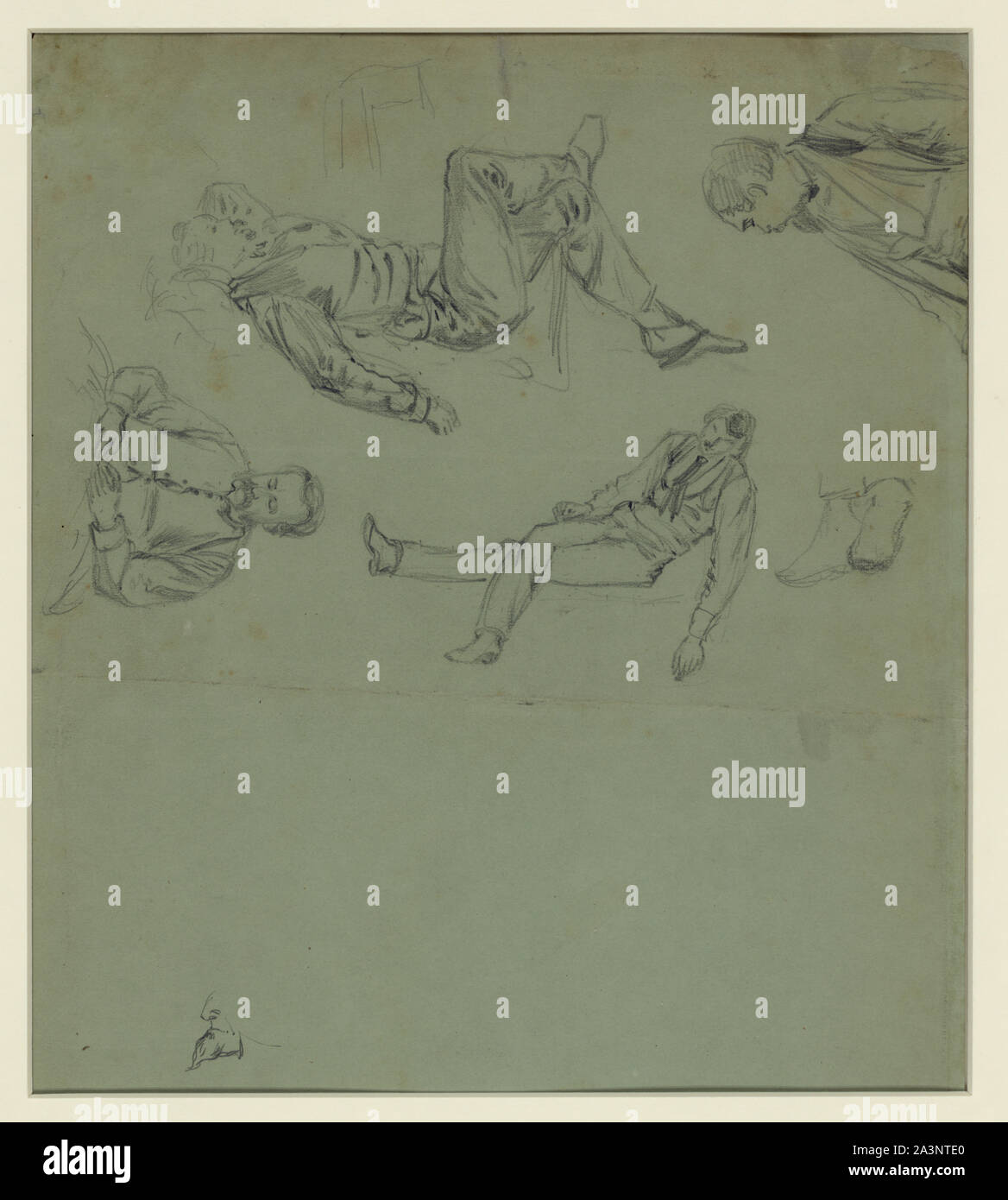 Sketches of figures in repose Stock Photo - Alamy