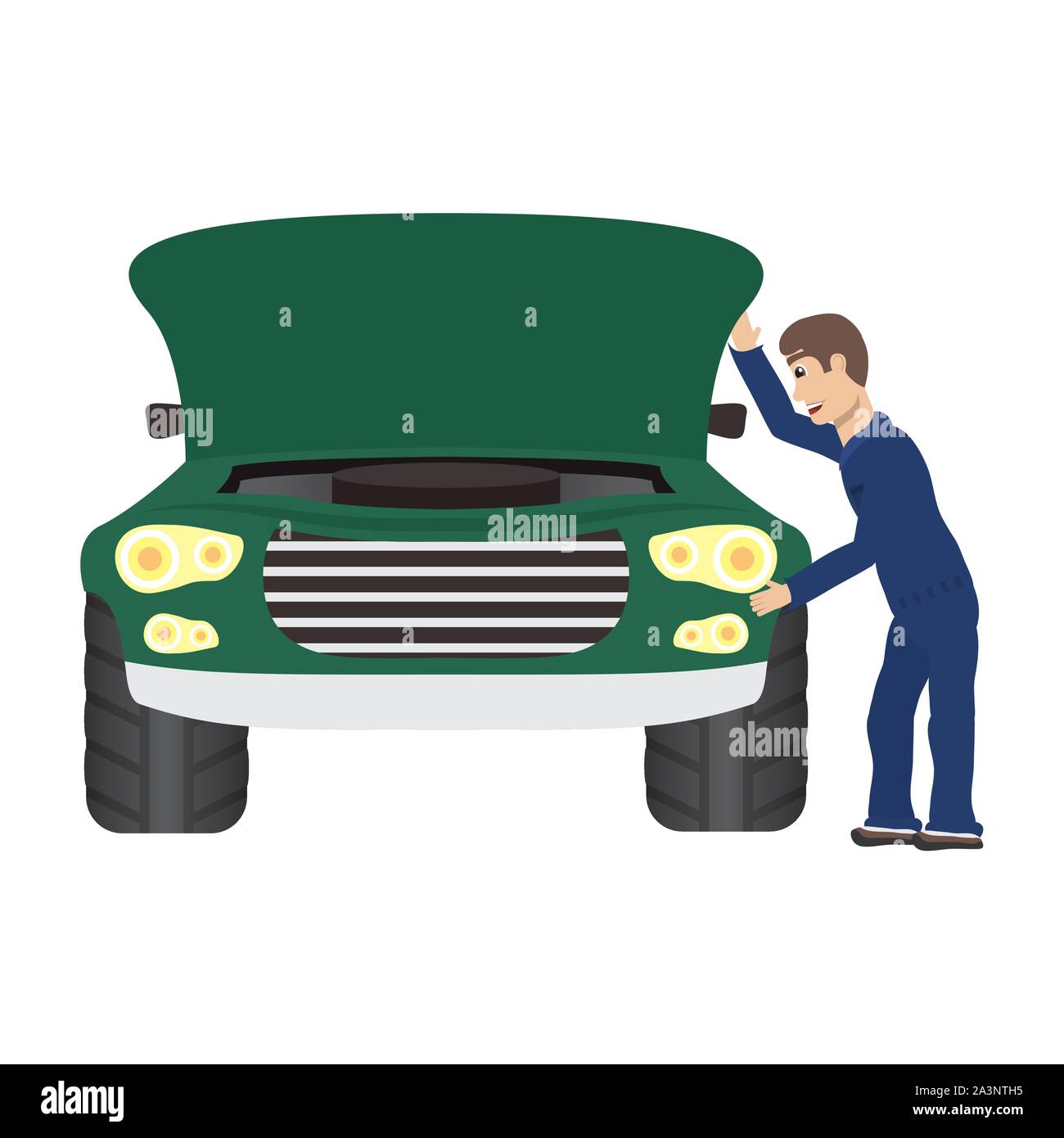 Professional car mechanic working Cut Out Stock Images & Pictures - Alamy