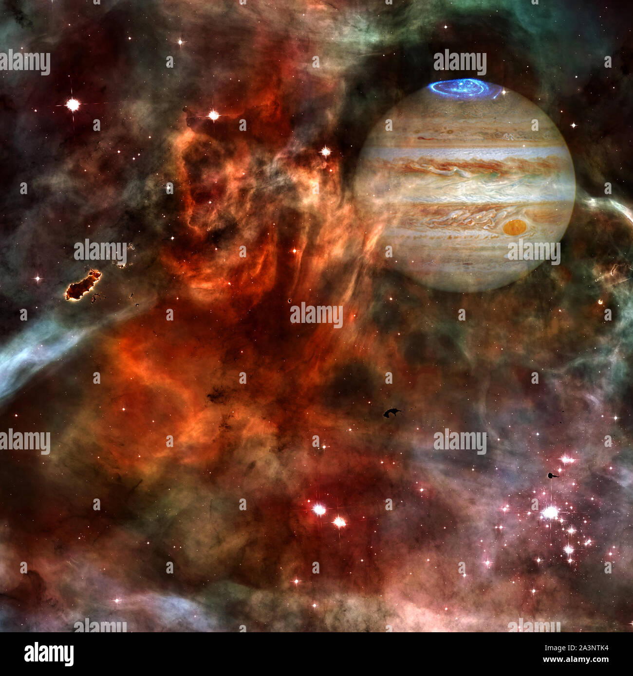 Planet Jupiter in outer space. Science wallpaper. Beauty of the ...