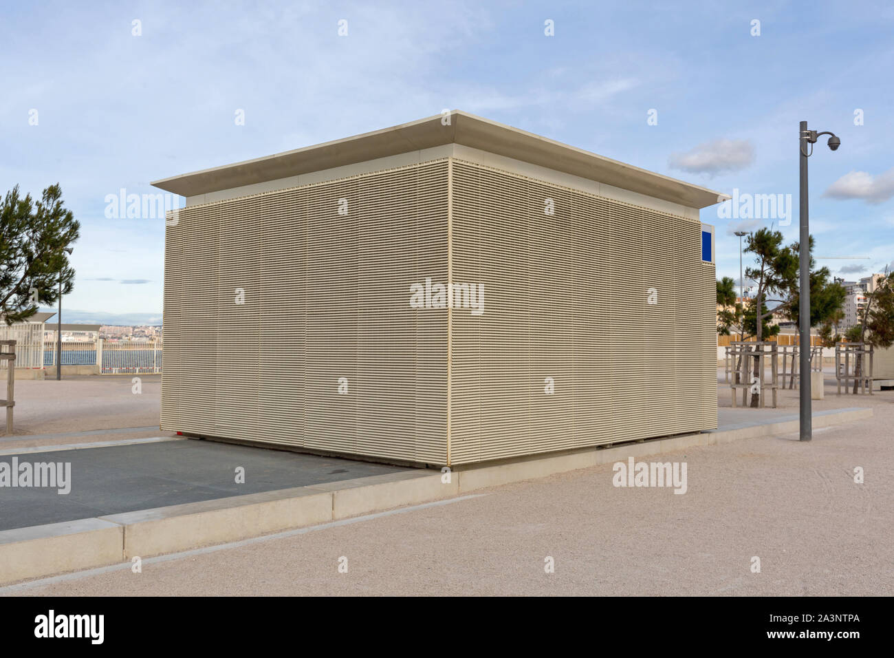 Big Cube Building Structure in Marseille France Stock Photo - Alamy