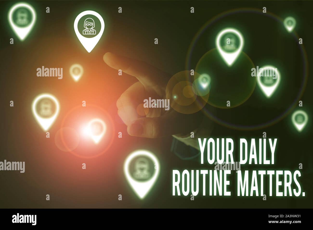 Writing note showing Your Daily Routine Matters. Business concept for ...