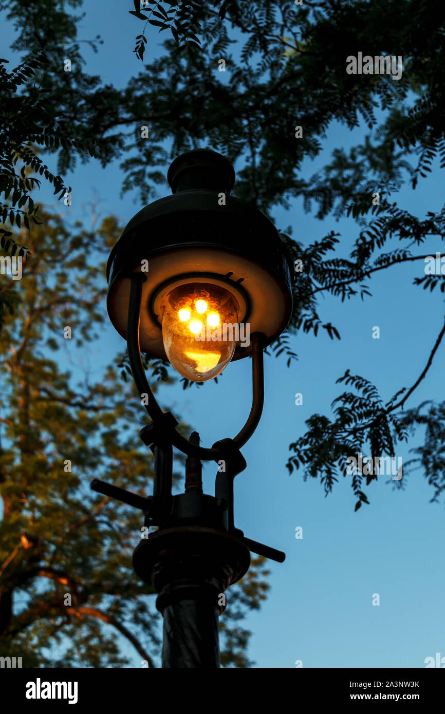 Blue gas lamp hi-res stock photography and images - Alamy