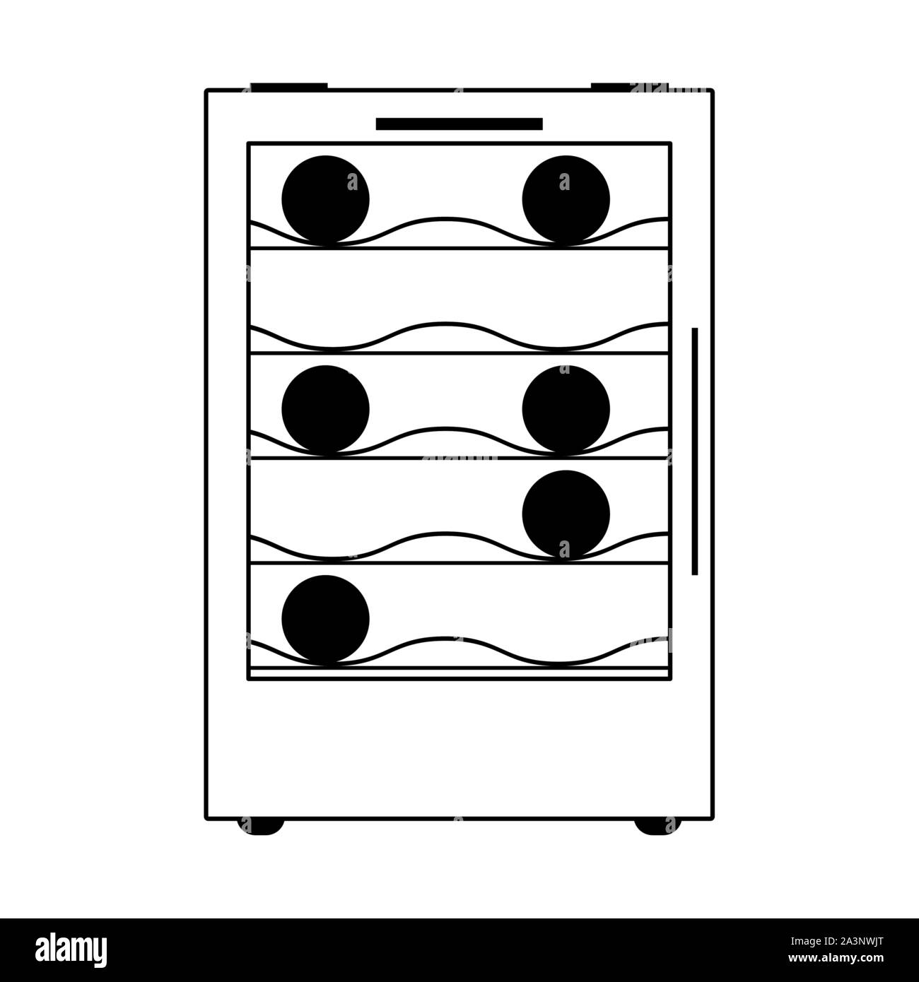 wine cooler fridge icon image Stock Vector Image & Art - Alamy