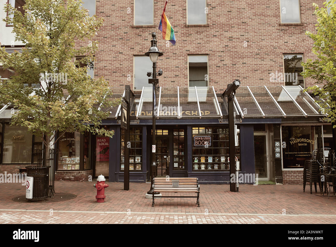 Burlington, Vermont - September 29th, 2019: Local bookstore, Crow ...