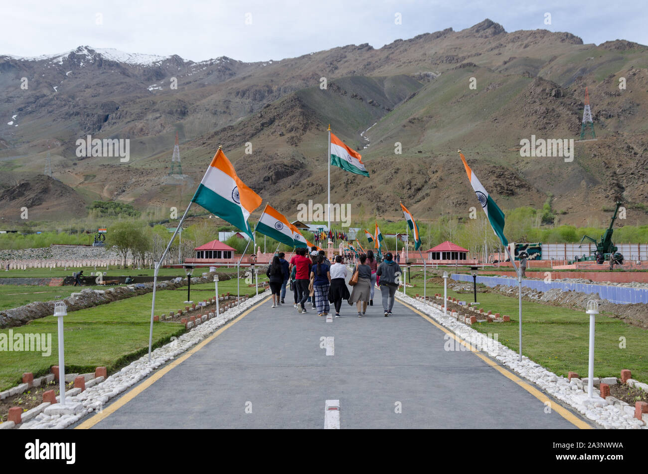 View from the entrance of Kargil War Memorial in Dras, Ladakh, India ...