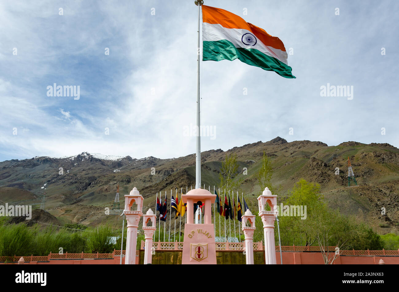 The giant national flag installed by the Flag Foundation of India at ...