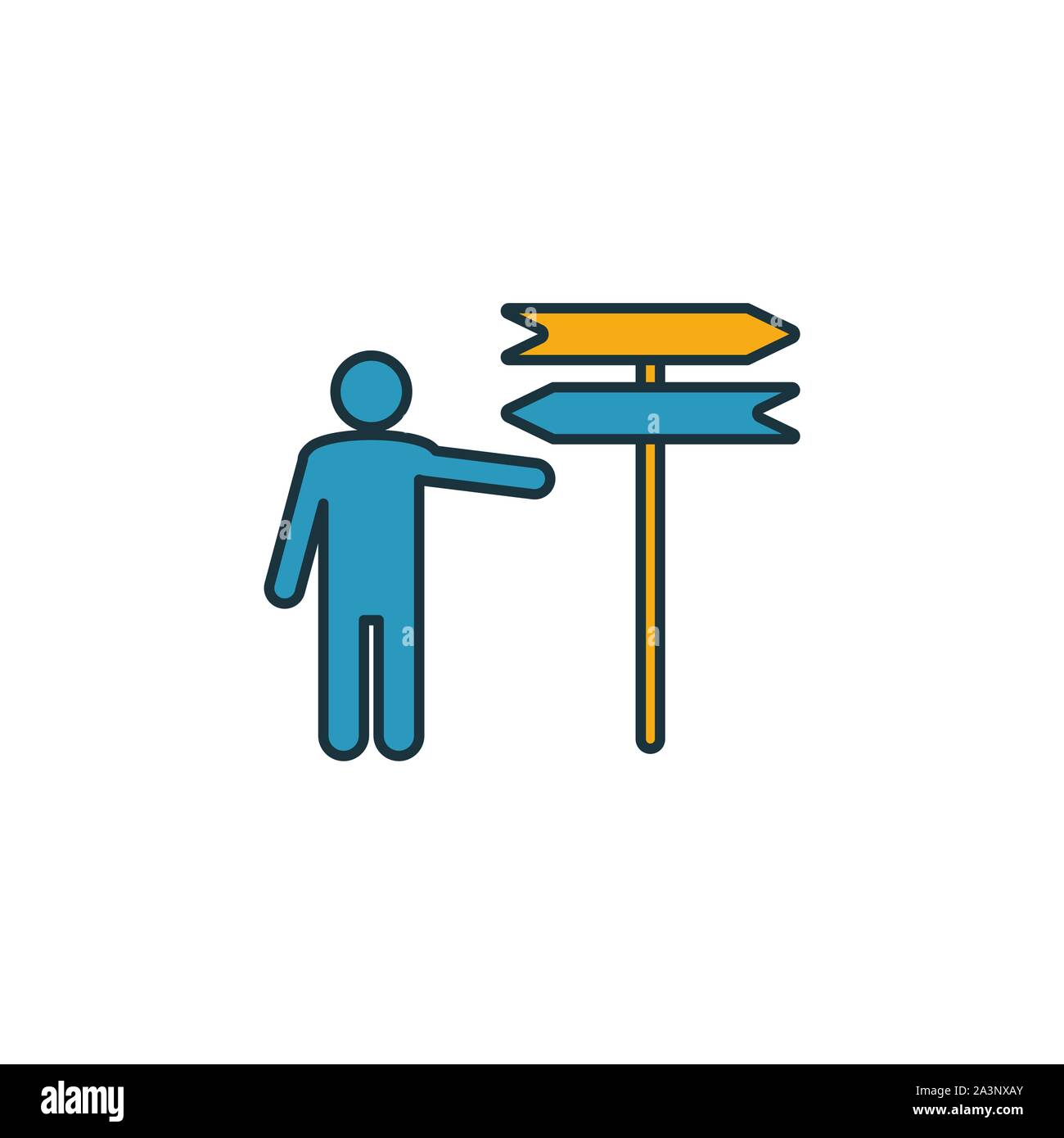 Decision icon. Outline filled creative elemet from business ethics ...