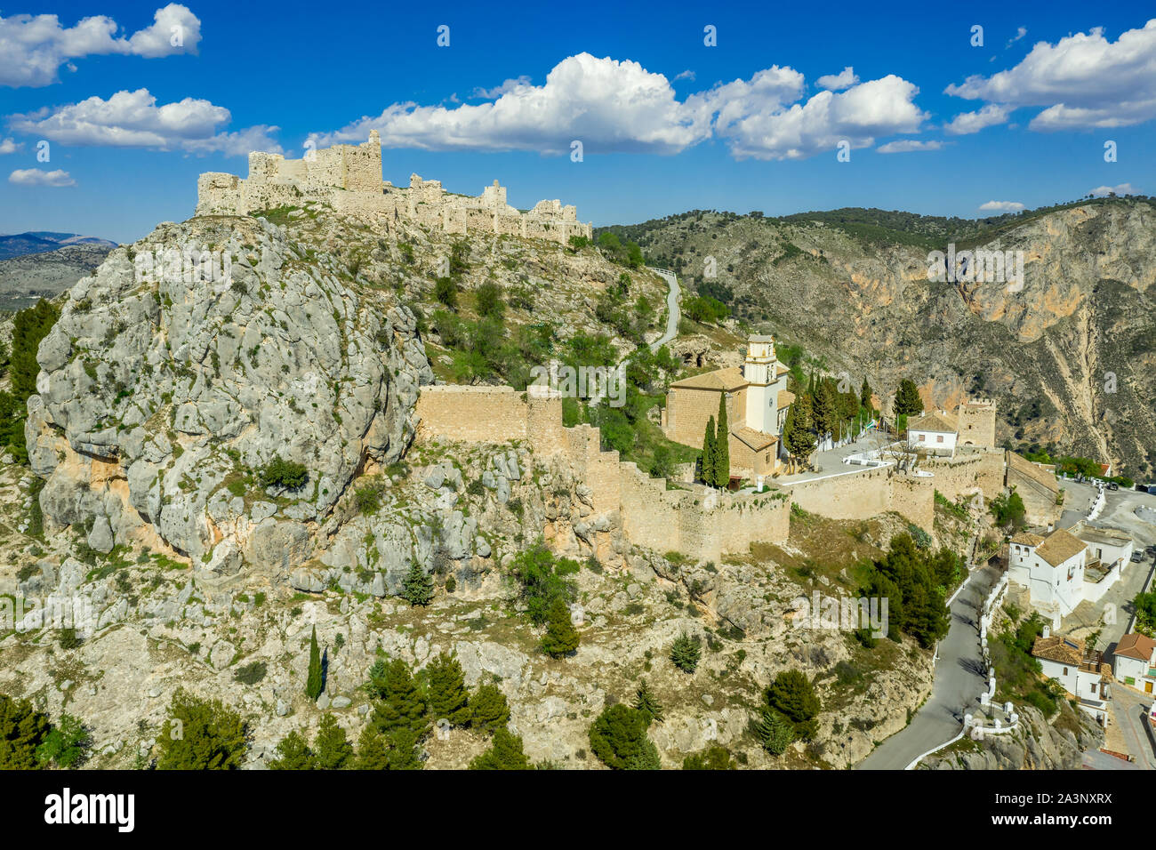 Moclin medieval walled picturesque village in Andalusia close to ...