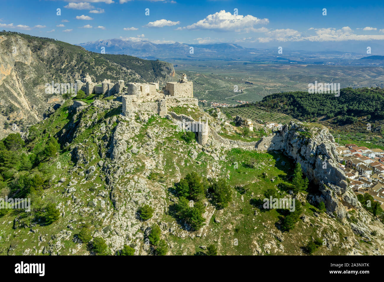 Moclin medieval walled picturesque village in Andalusia close to ...