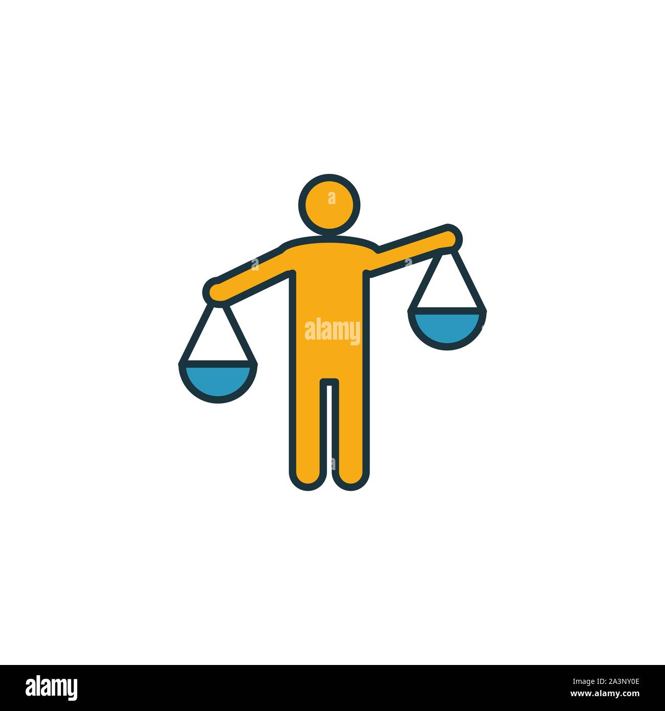 Solicitor icon. Outline filled creative elemet from business management ...