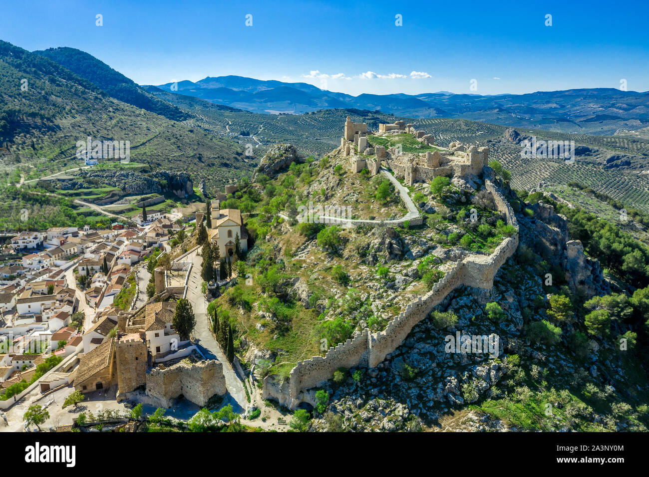 Moclin medieval walled picturesque village in Andalusia close to ...
