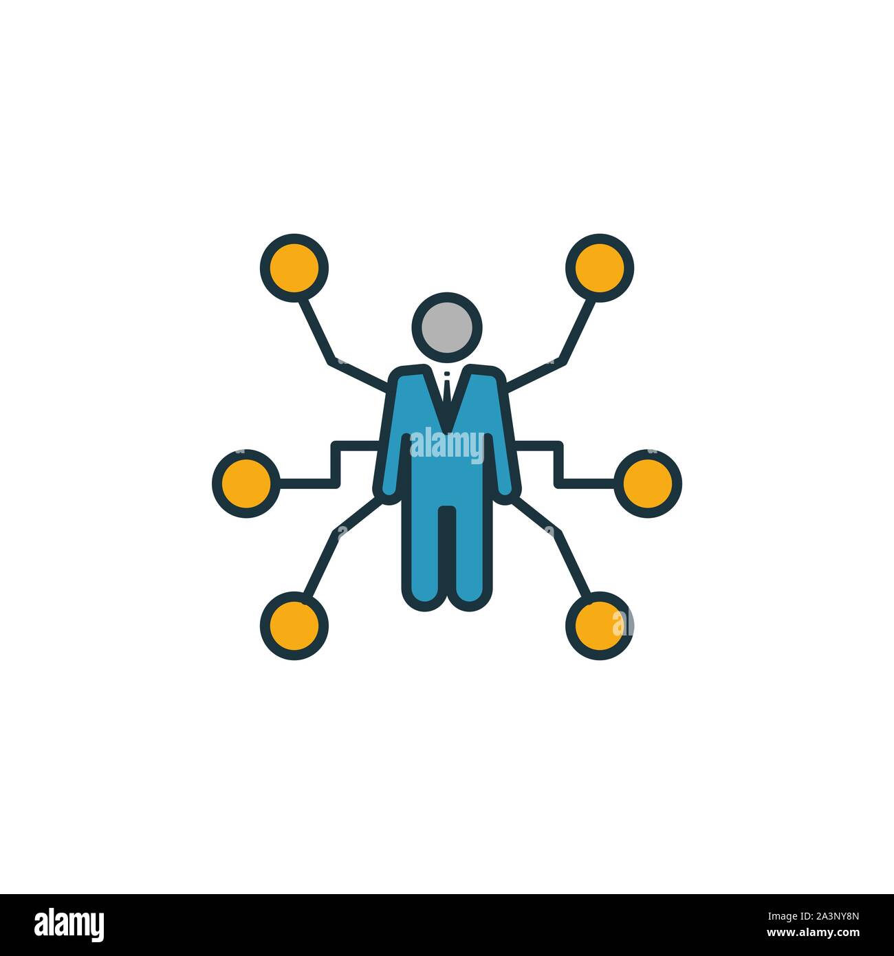 Business Intelligence icon. Outline filled creative elemet from ...