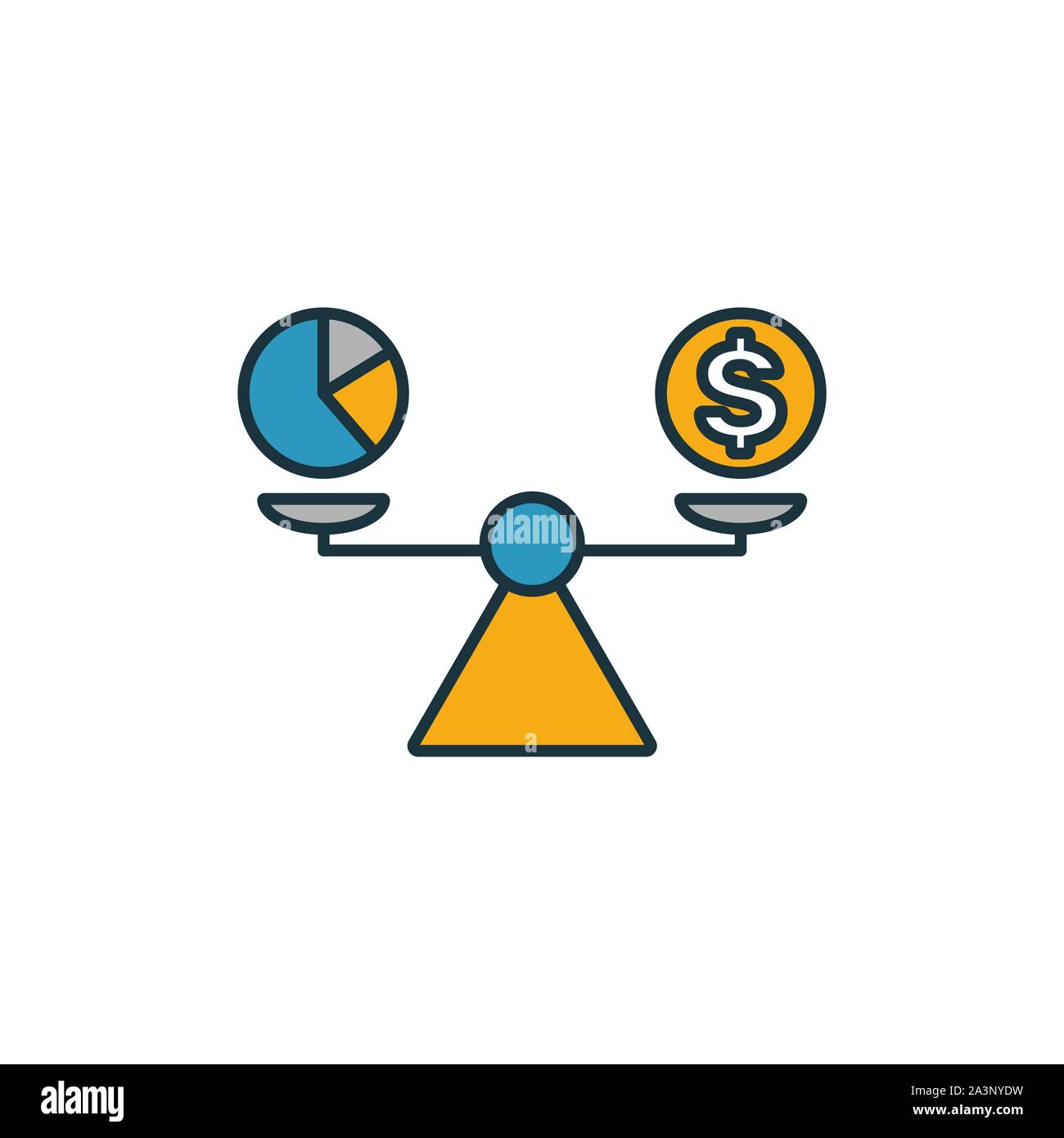 Budget Balance icon. Outline filled creative elemet from business ...