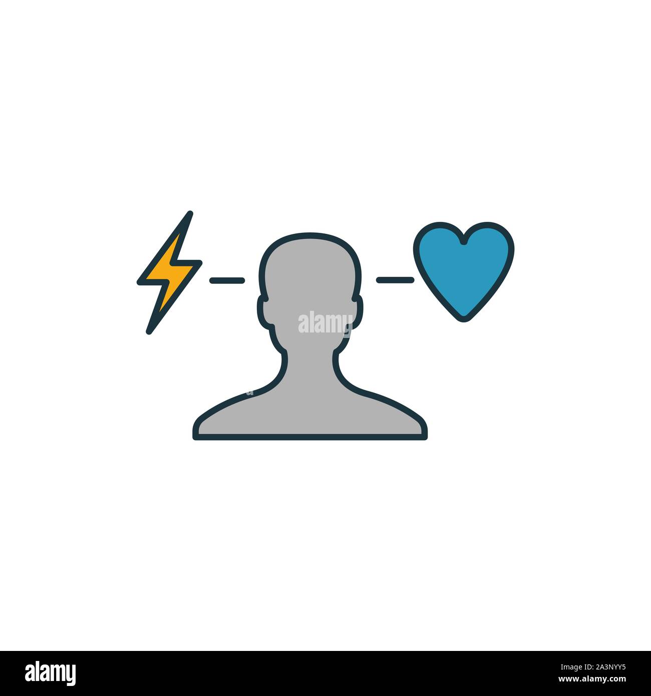 Behavior icon. Outline filled creative elemet from business ethics ...