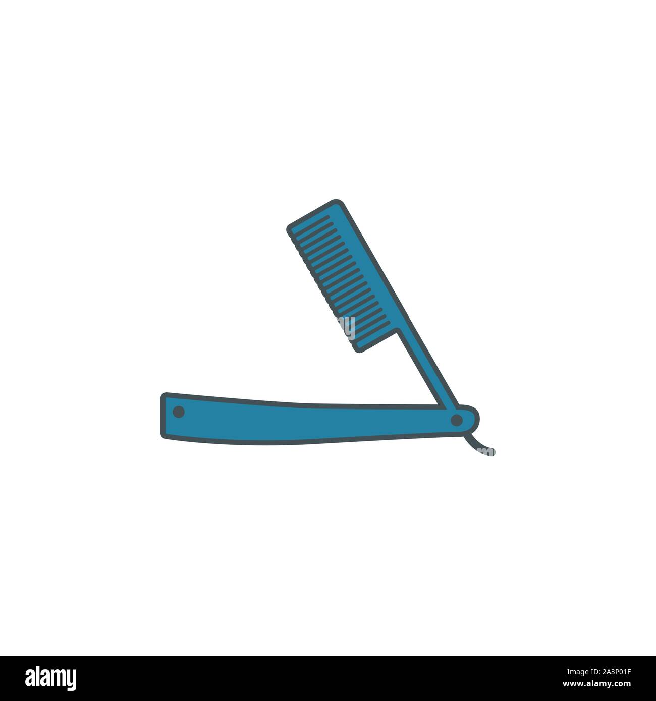Razor Comb icon. Outline filled creative elemet from barber shop icons ...
