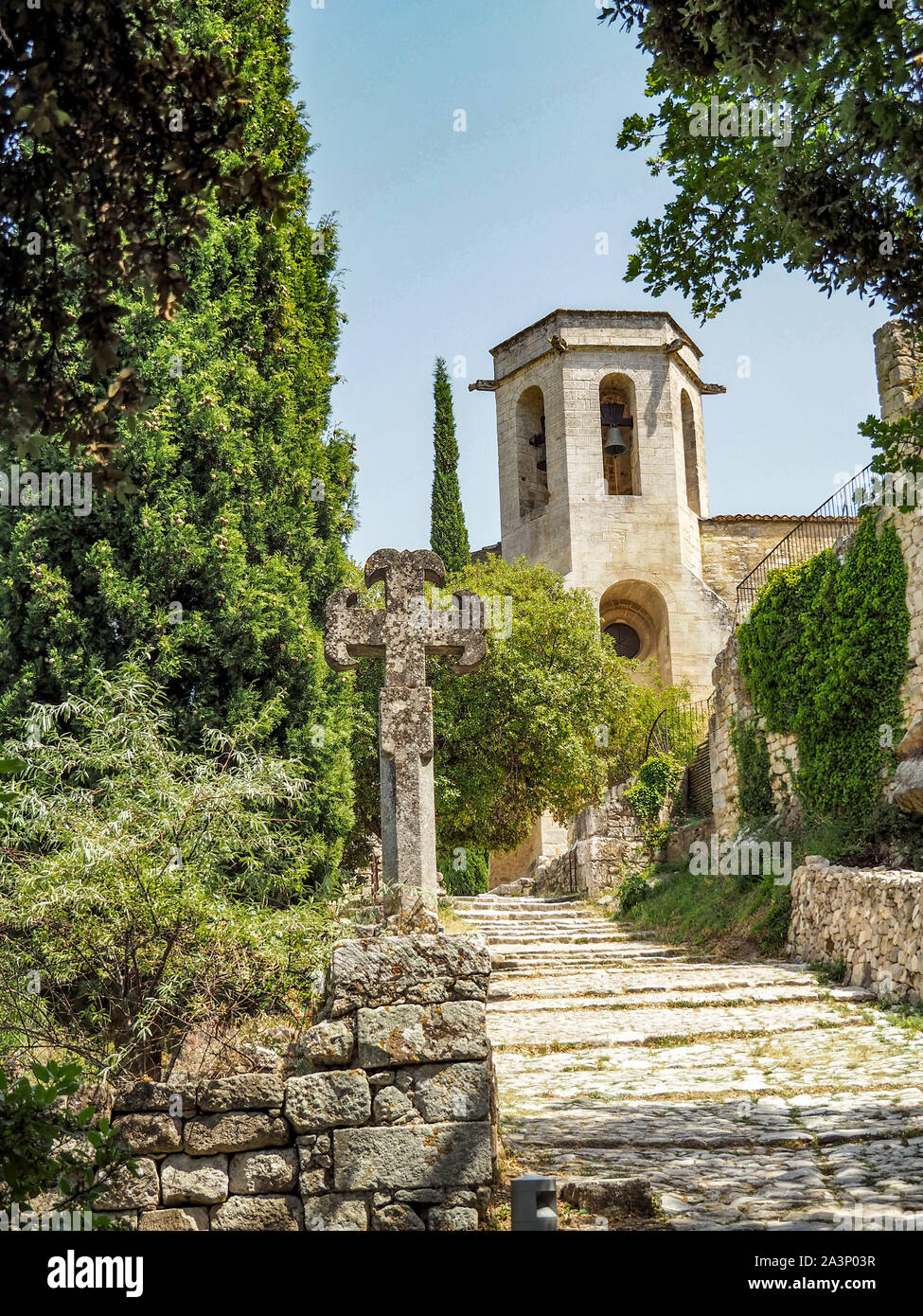 Medieval church in Oppede Le Vieux, France Stock Photo - Alamy
