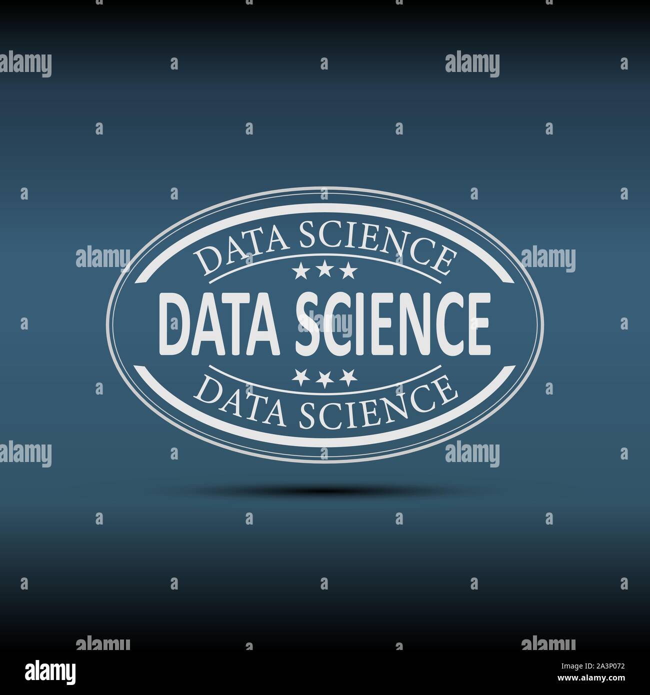 Data science banner,label,sticker. paper banner with atom icon Stock ...