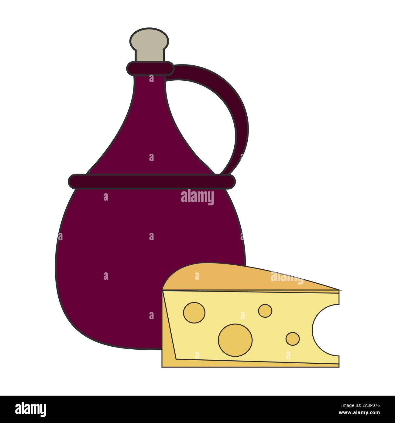 Jug with vine Stock Vector Images - Alamy