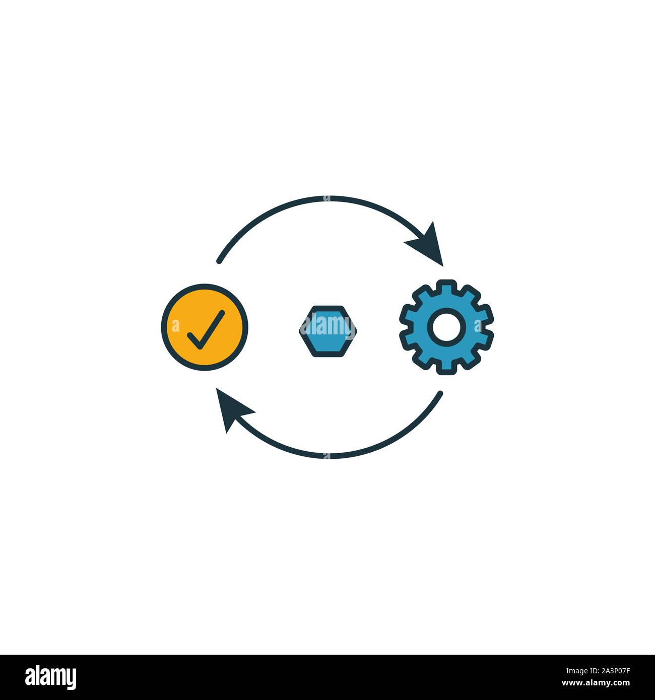 Control icon. Outline filled creative elemet from business management ...
