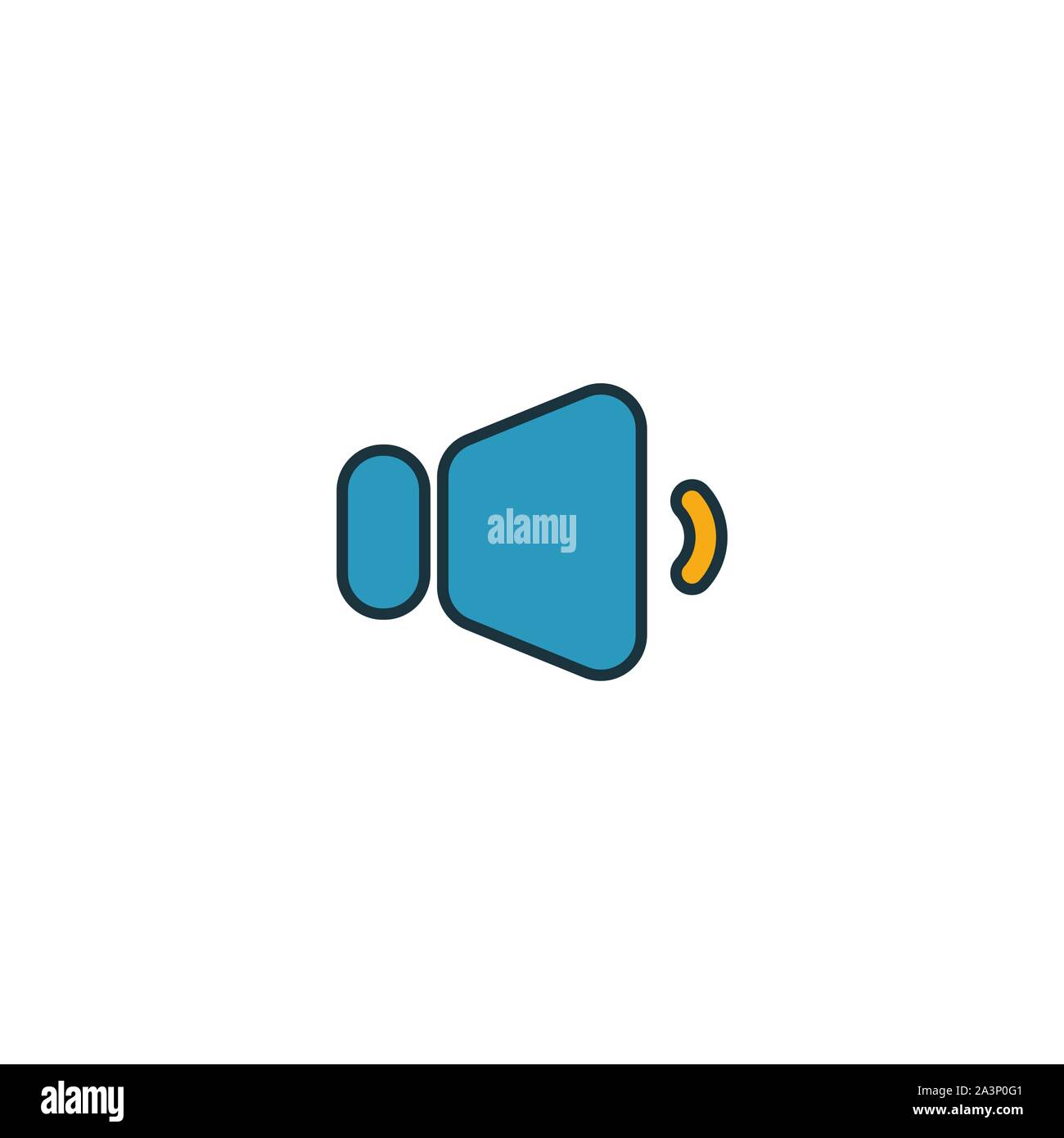 Volume Down icon. Outline filled creative elemet from audio buttons ...