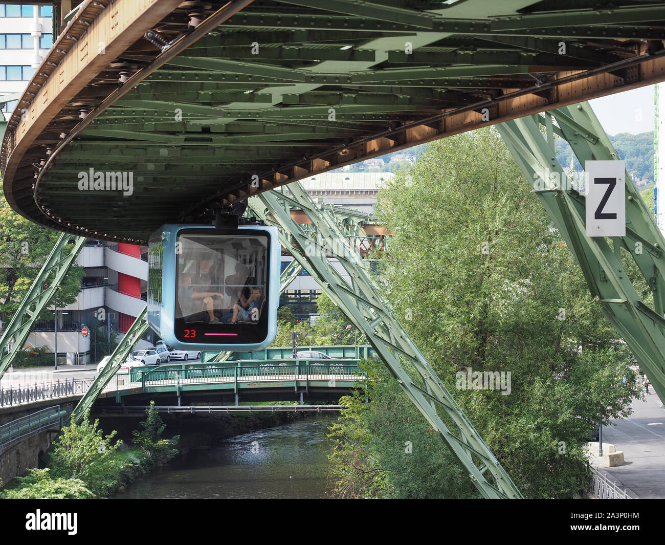 WUPPERTAL, GERMANY - CIRCA AUGUST 2019: Wuppertaler Schwebebahn ...