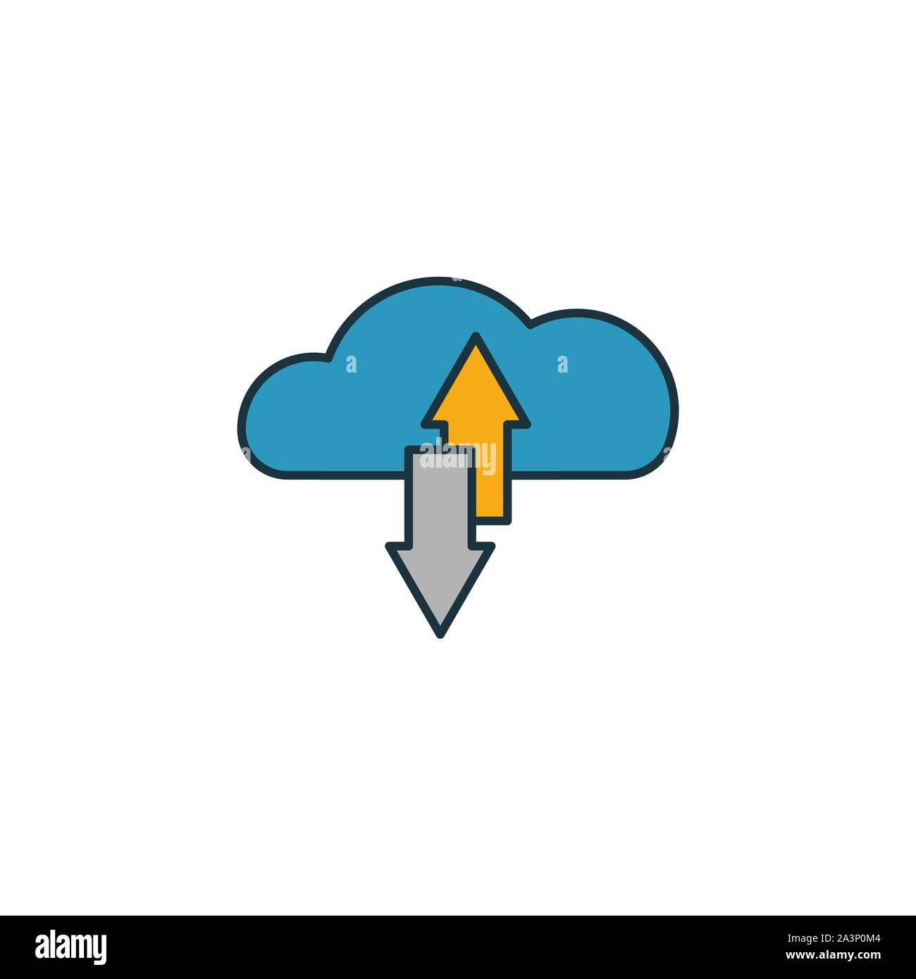 Saas icon. Outline filled creative elemet from business management ...