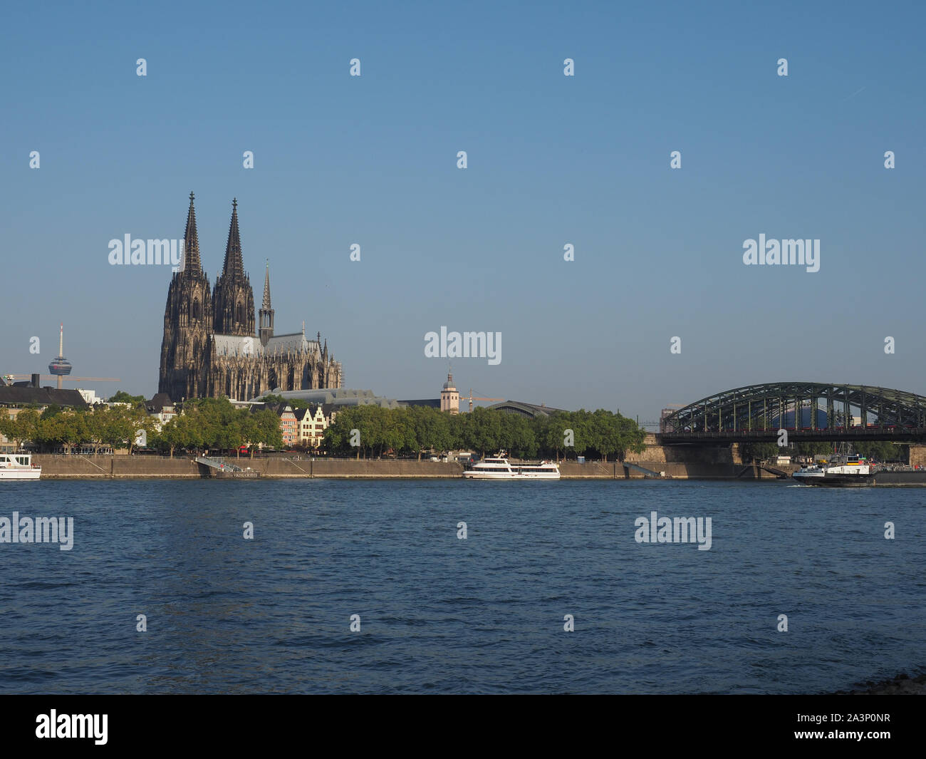 KOELN, GERMANY - CIRCA AUGUST 2019: View of the city skyline from the ...