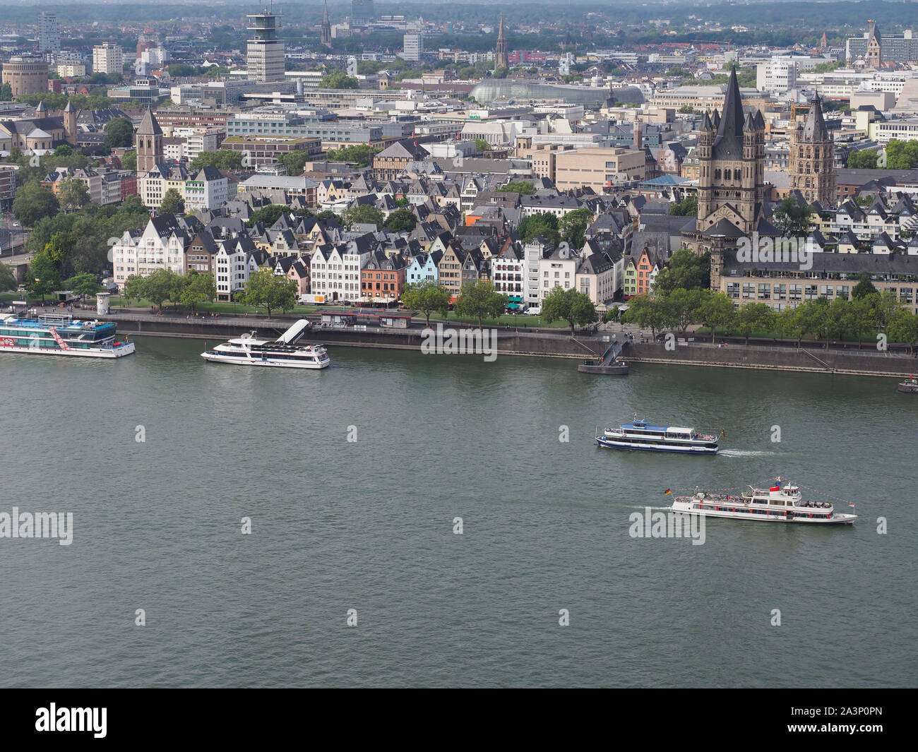 KOELN, GERMANY - CIRCA AUGUST 2019: Aerial view of the city Stock Photo ...