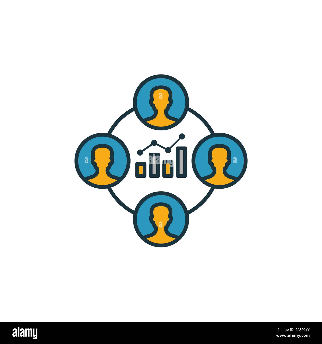 Analytic Group icon. Outline filled creative elemet from business ...