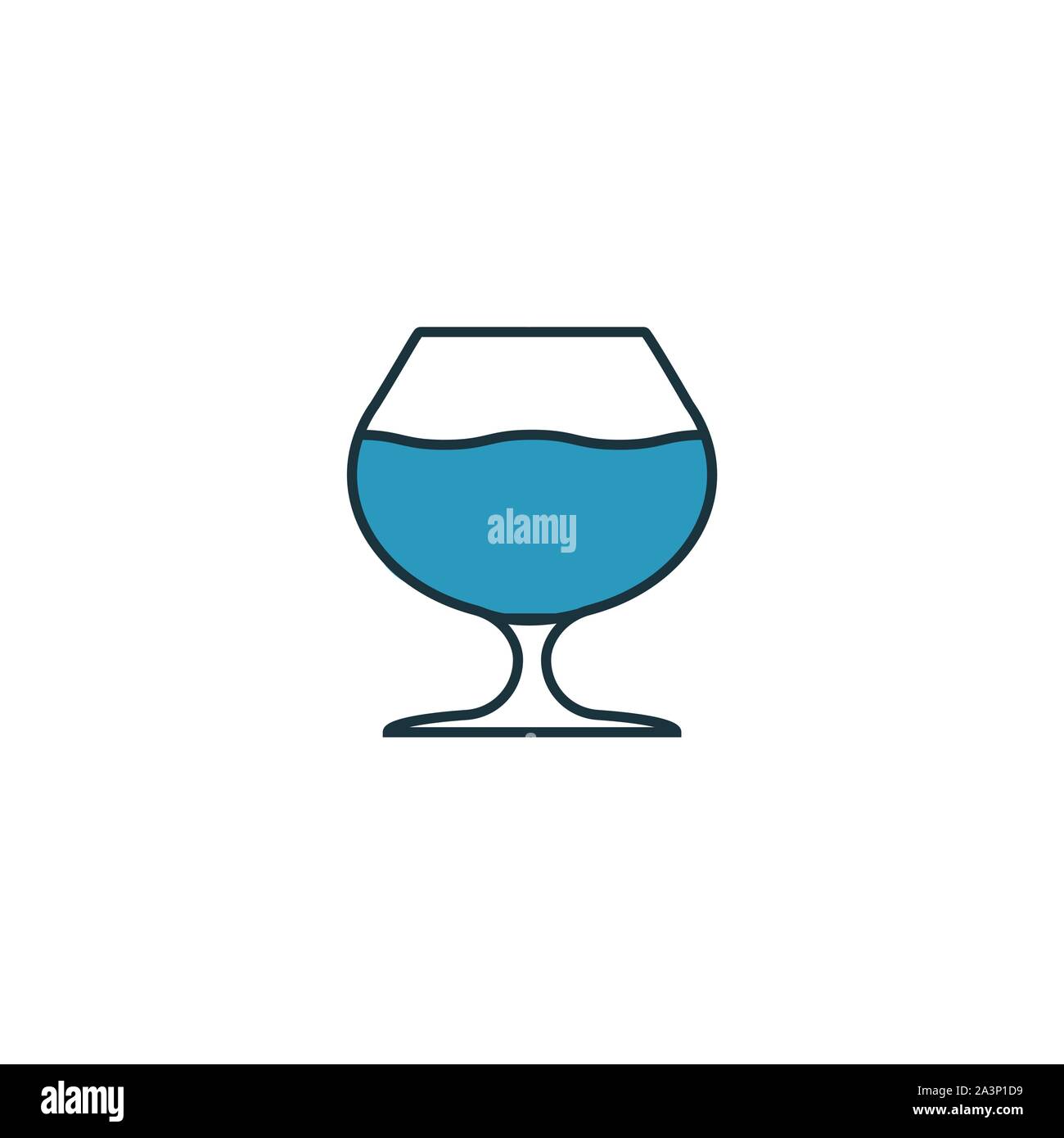 Cognac Glass icon. Outline filled creative elemet from bar and ...