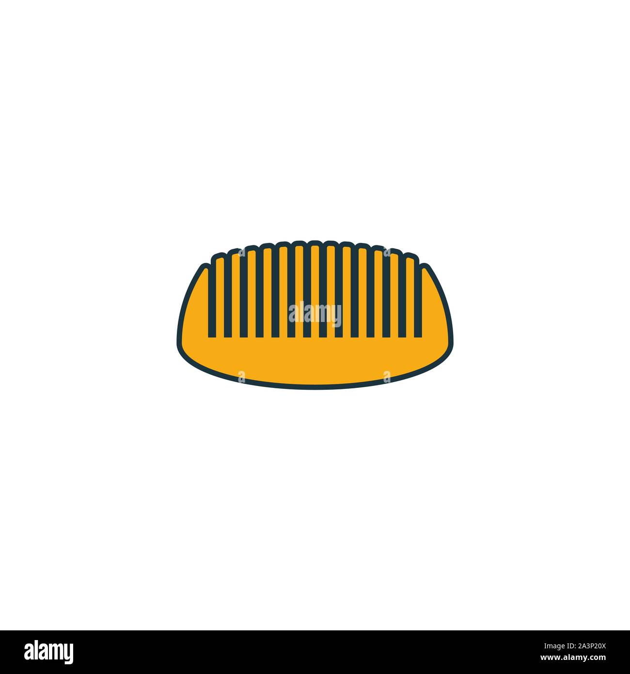 Beard Comb icon. Outline filled creative elemet from barber shop icons ...